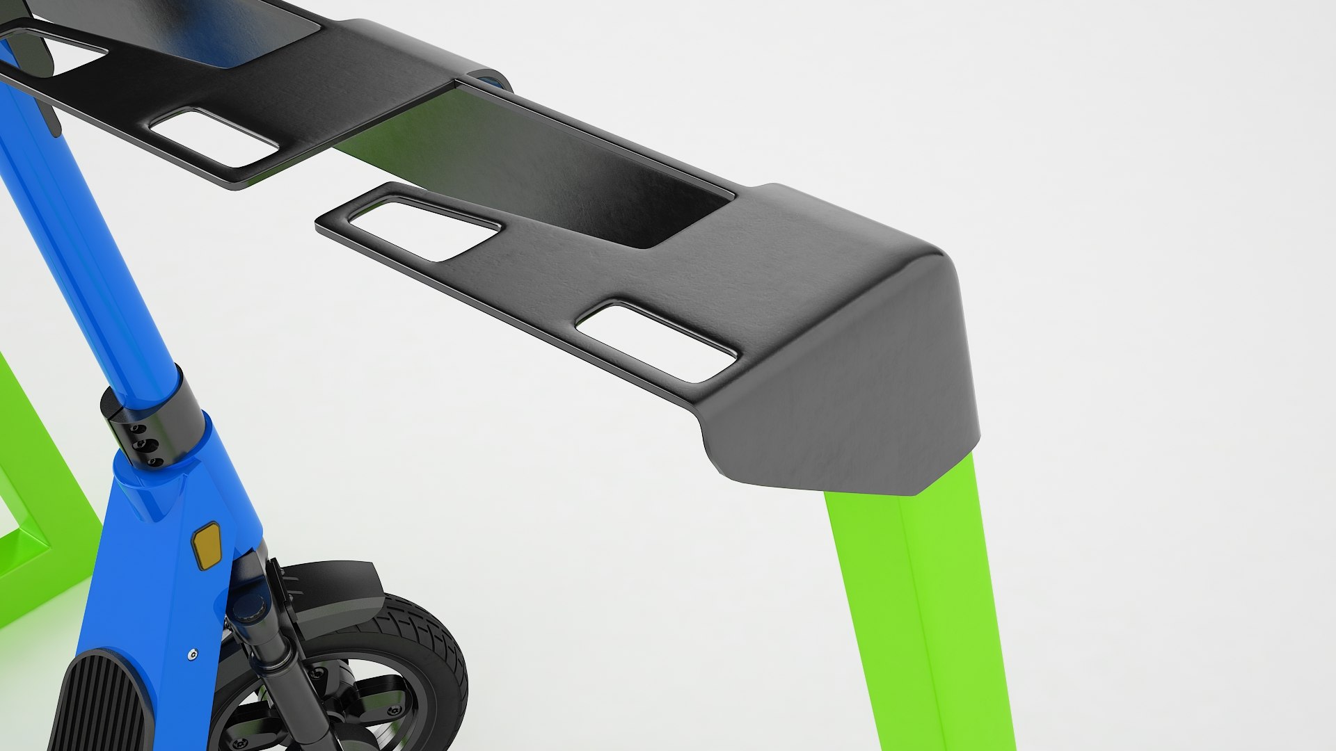 Scooter Parking Rack With Electric Scooter 03 3D - TurboSquid 2007104