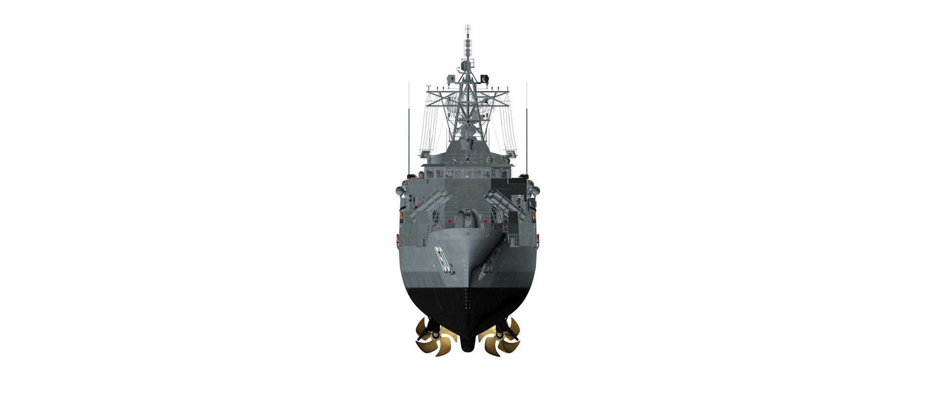 3D ANZAC Class Guided Missile Frigate - HMAS Anzac Original Fitout ...