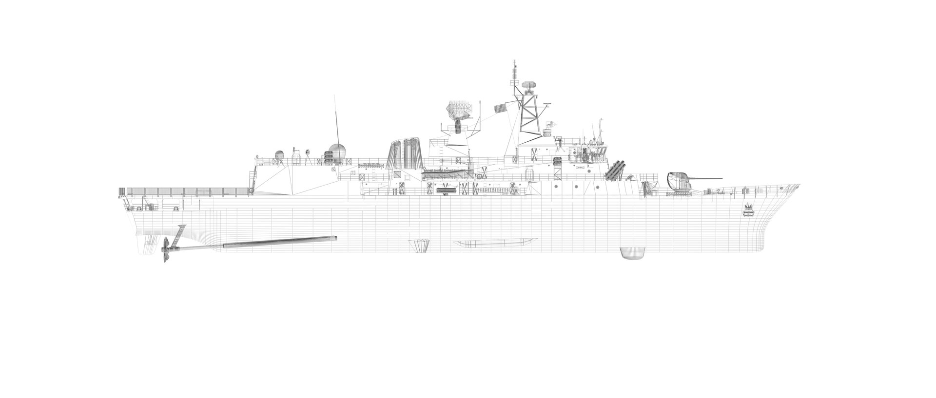 3D ANZAC Class Guided Missile Frigate - HMAS Anzac Original Fitout ...