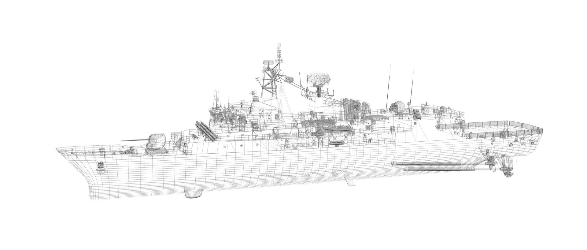 3D ANZAC Class Guided Missile Frigate - HMAS Anzac Original Fitout ...