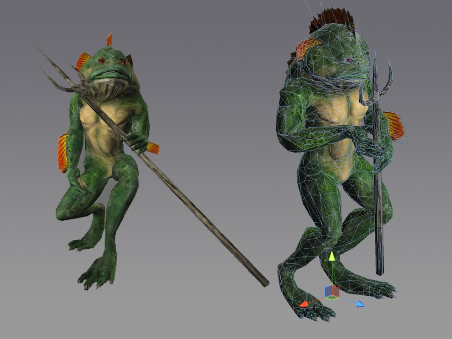 Frogman Rpg Character 3ds