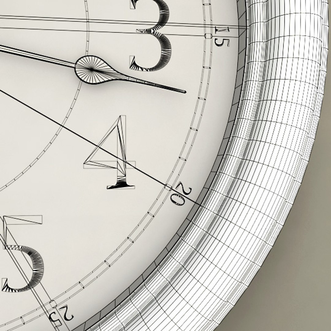 Analog Wall Clock 3d Model