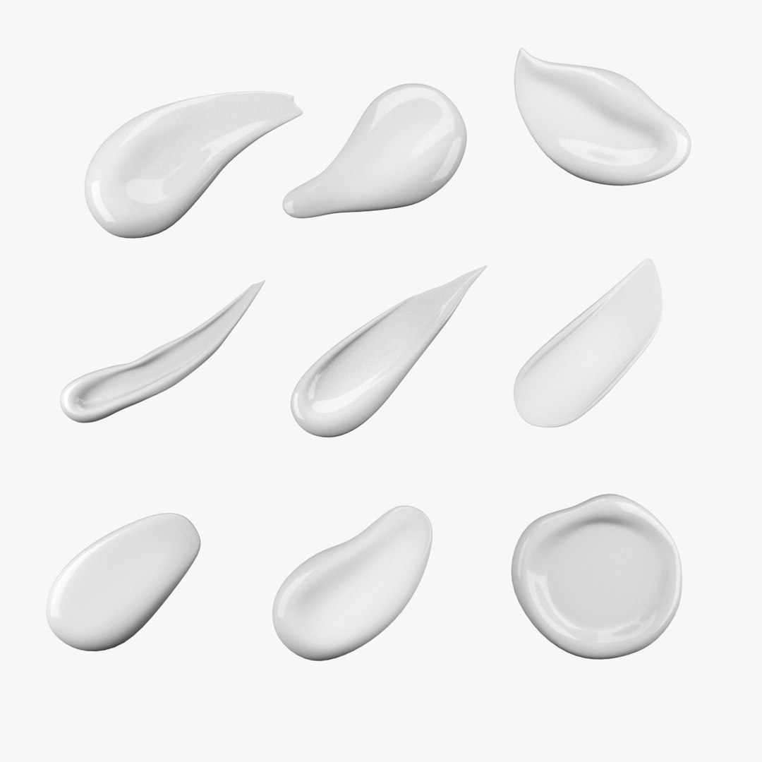 Cream Smears 3D Model - TurboSquid 1887324