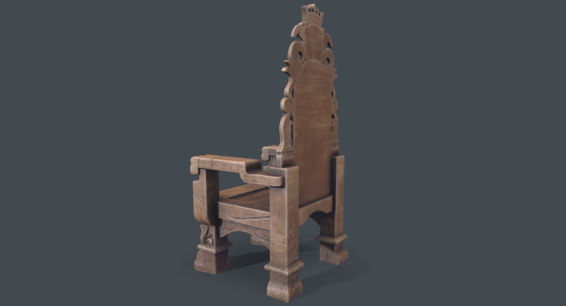 3D Ready Wooden Throne - TurboSquid 1446917