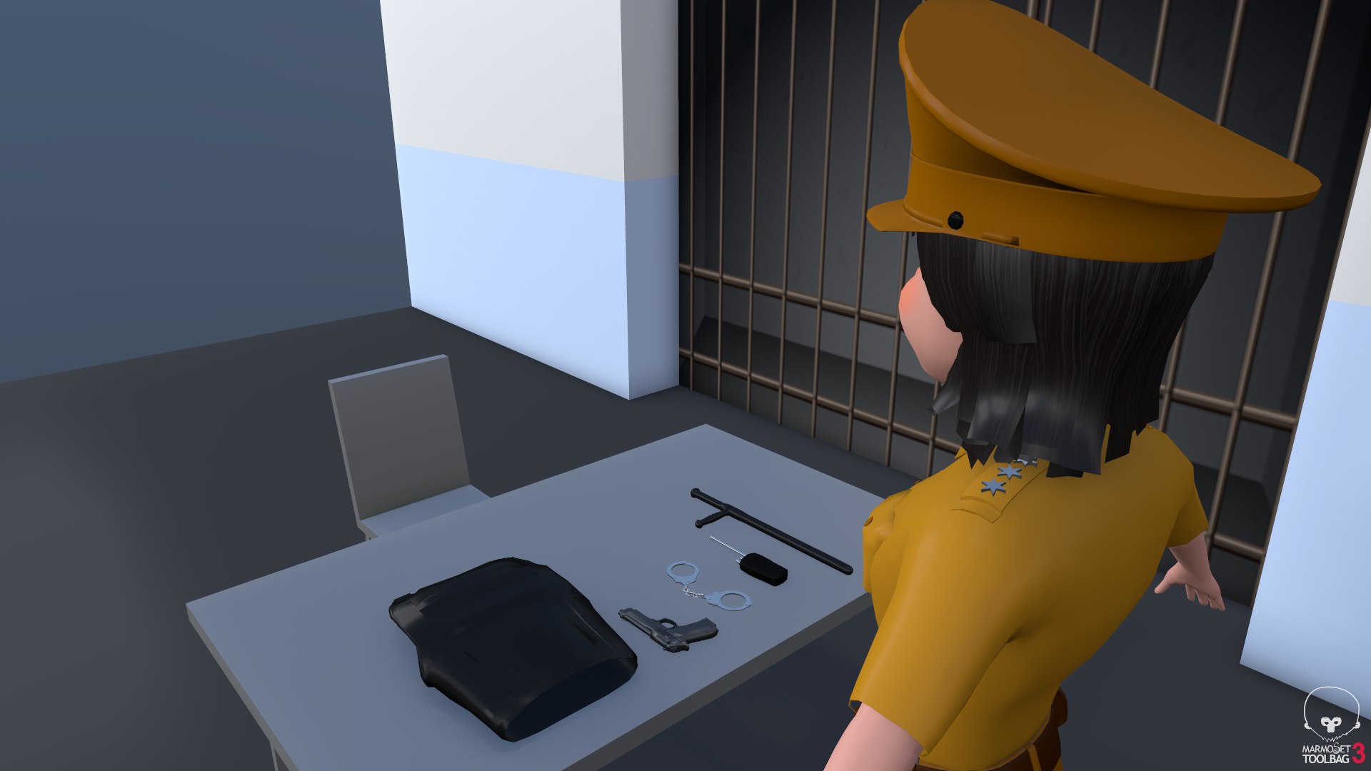 3D Low Poly Police Female Character model - TurboSquid 1812433