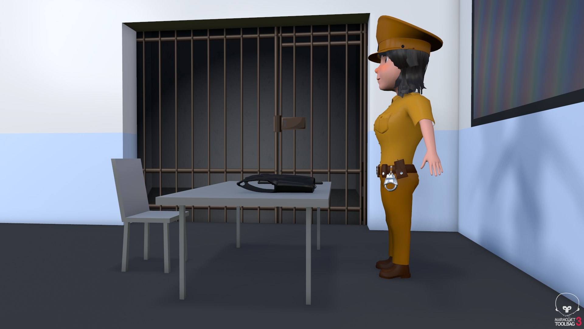 3D Low Poly Police Female Character model - TurboSquid 1812433