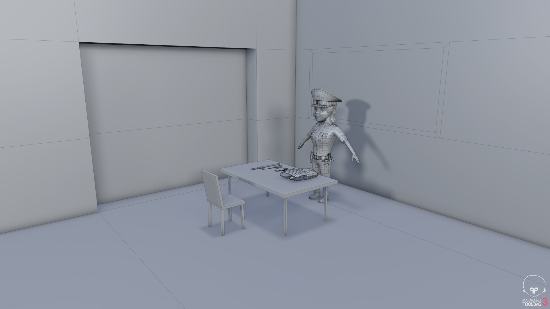 3D Low Poly Police Female Character model - TurboSquid 1812433