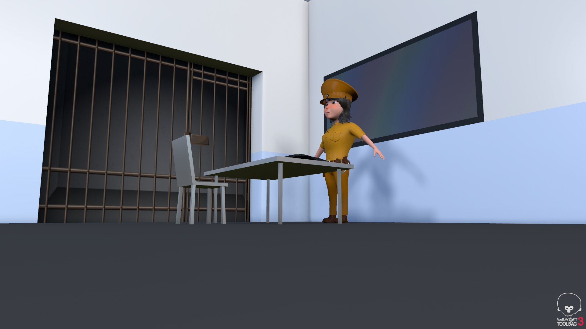 3D Low Poly Police Female Character model - TurboSquid 1812433