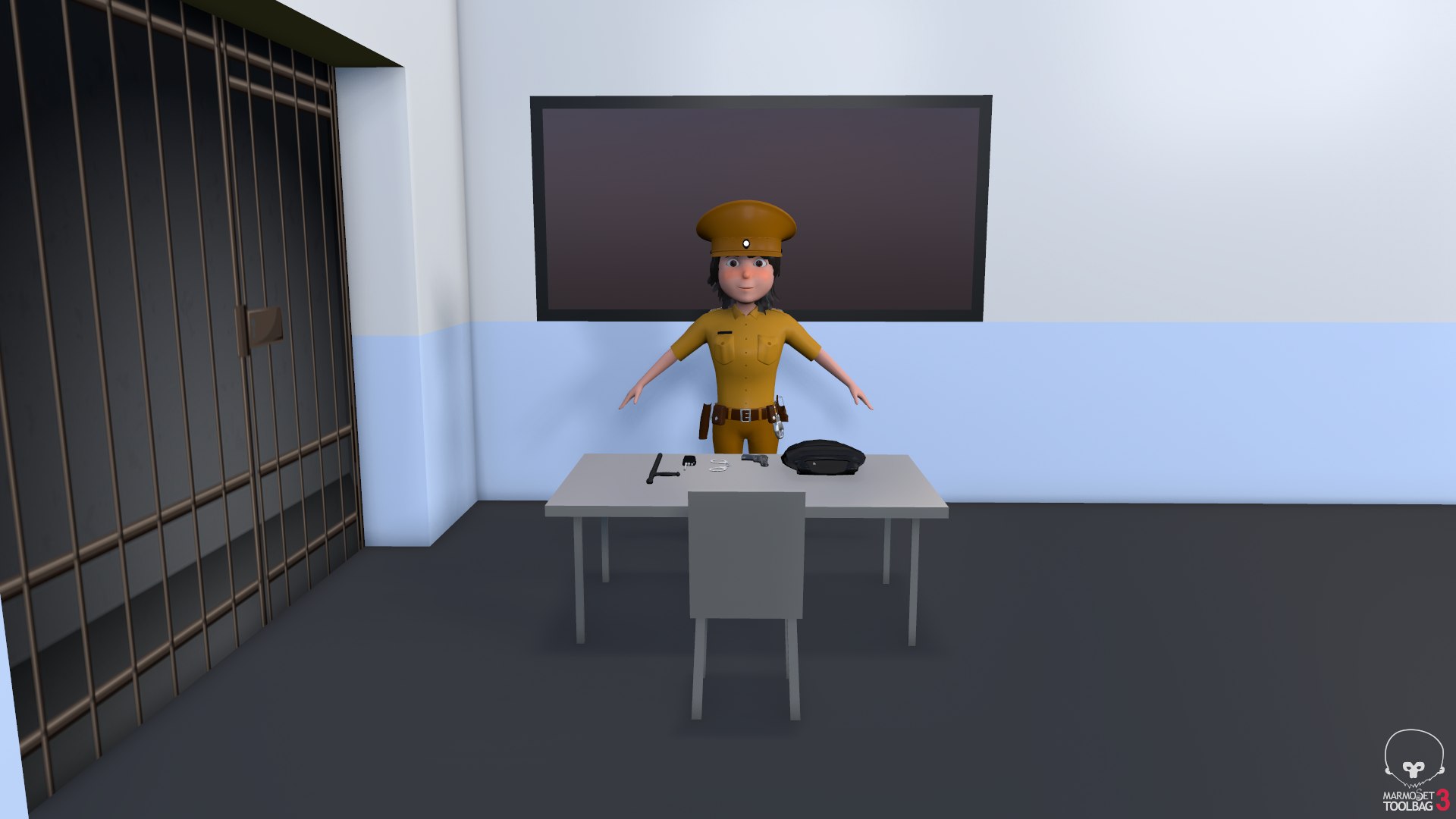 3D Low Poly Police Female Character model - TurboSquid 1812433