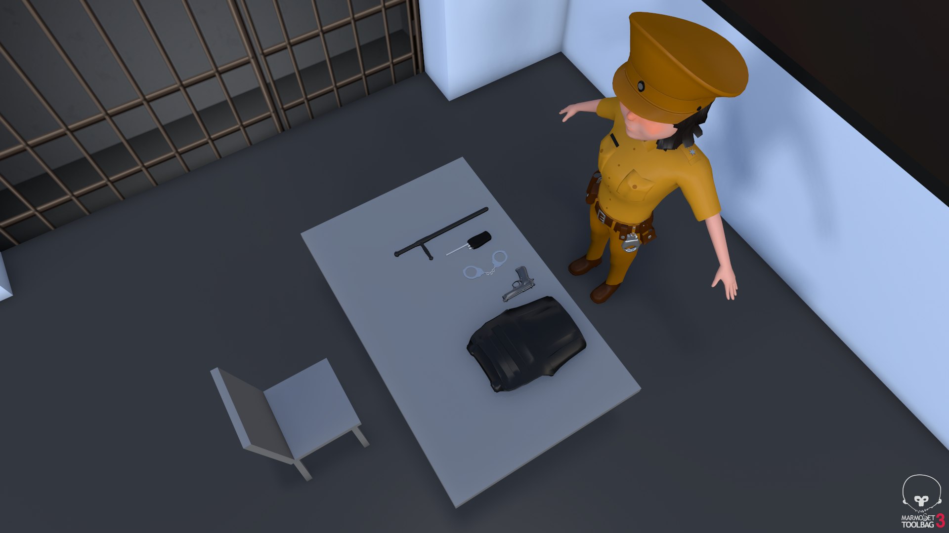 3D Low Poly Police Female Character model - TurboSquid 1812433