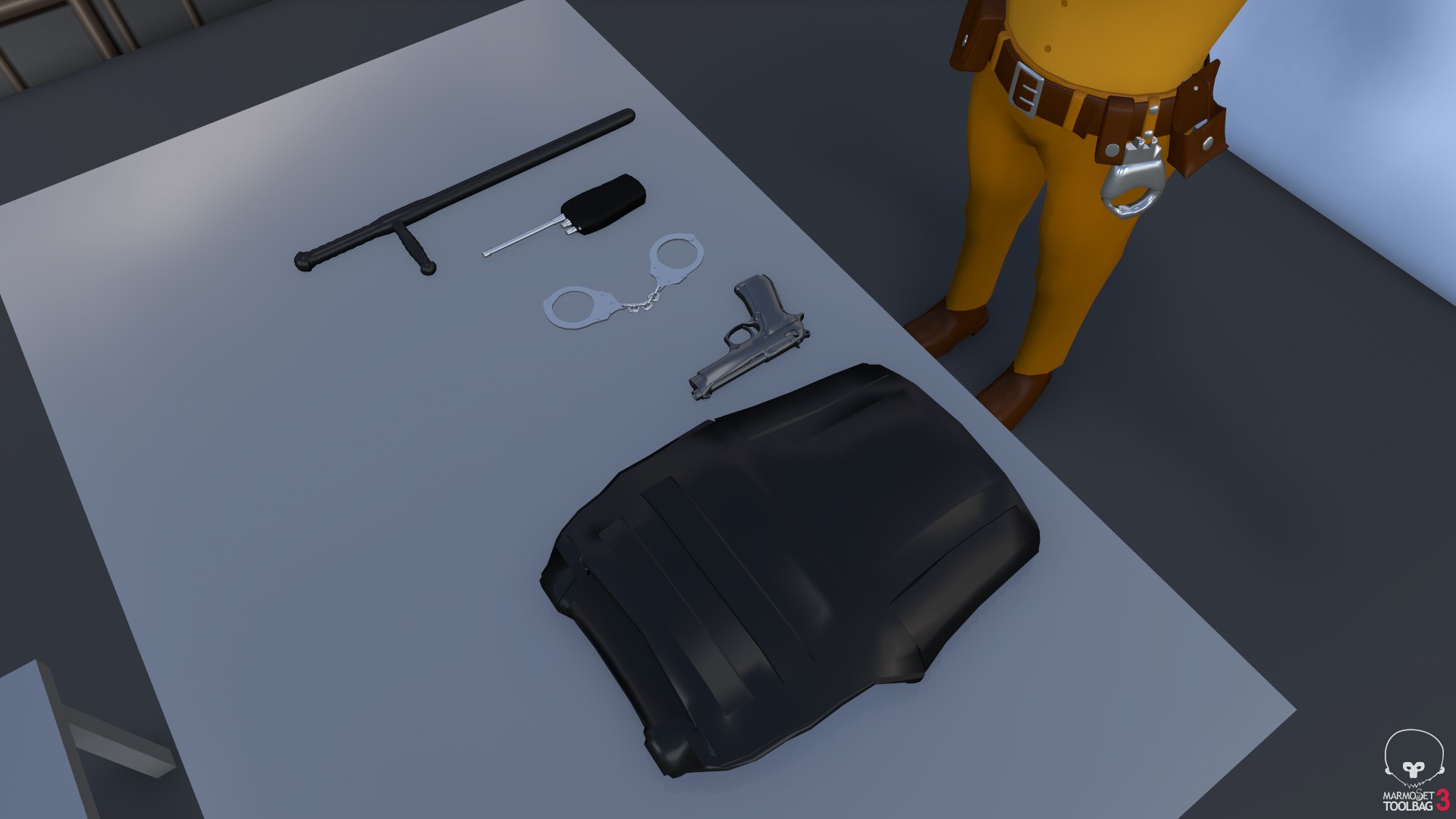 3D Low Poly Police Female Character model - TurboSquid 1812433