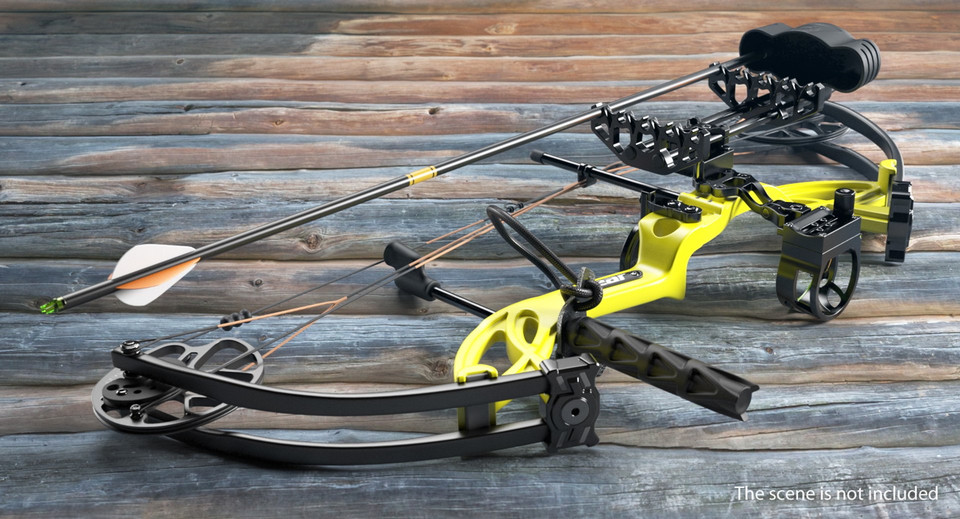 Yellow Compound Bow Bear Model - TurboSquid 1398449