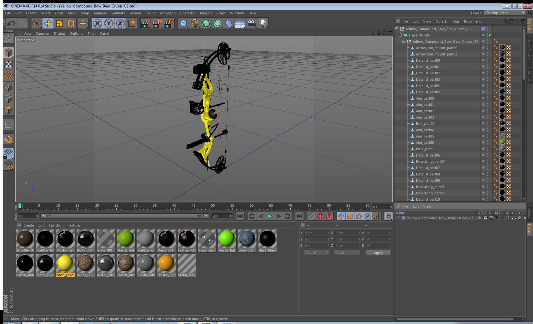 Yellow compound bow bear model - TurboSquid 1398449