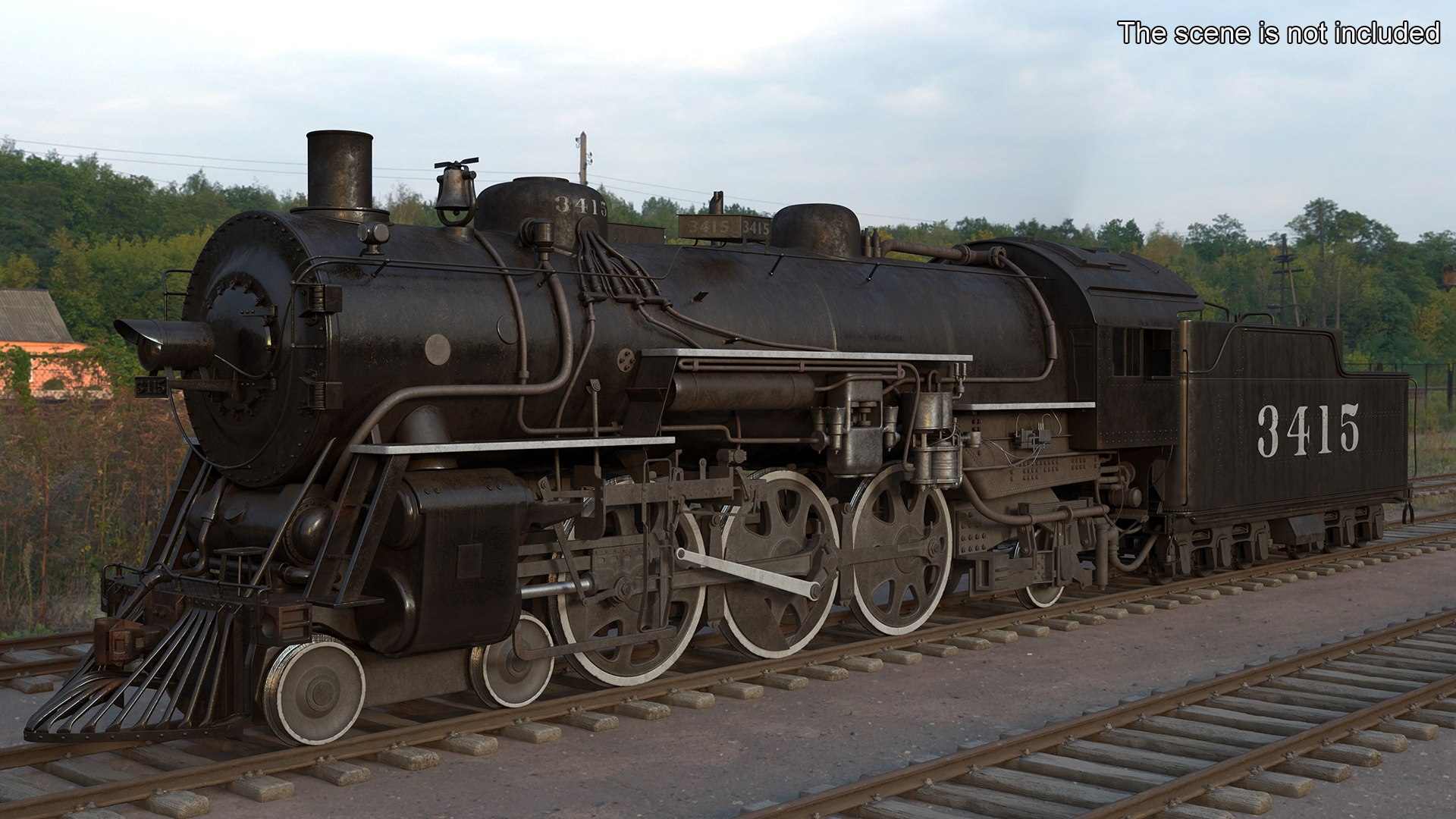 Vintage Steam Locomotive And Tender 3D Model - TurboSquid 2296477