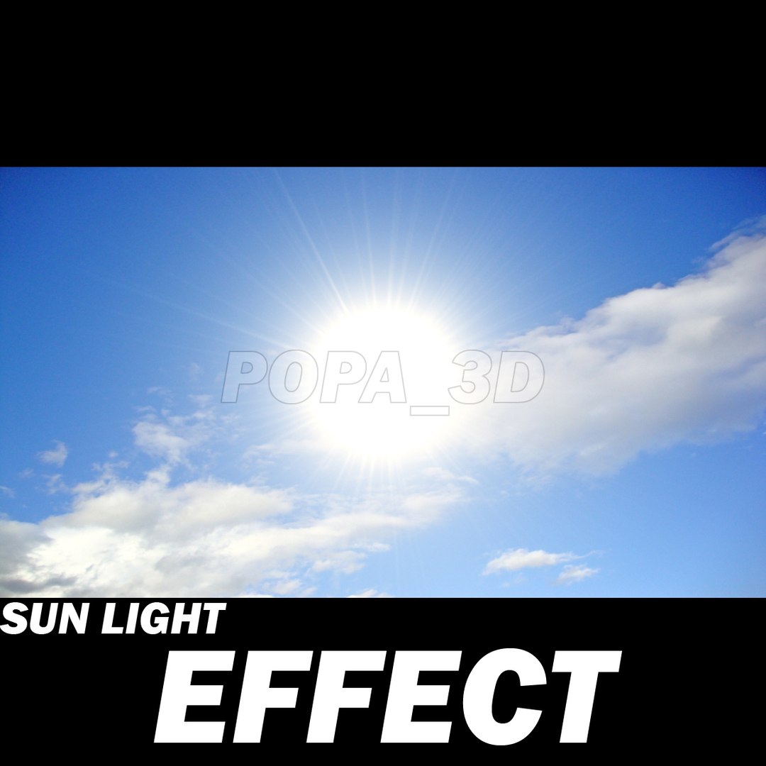3d sun light effects
