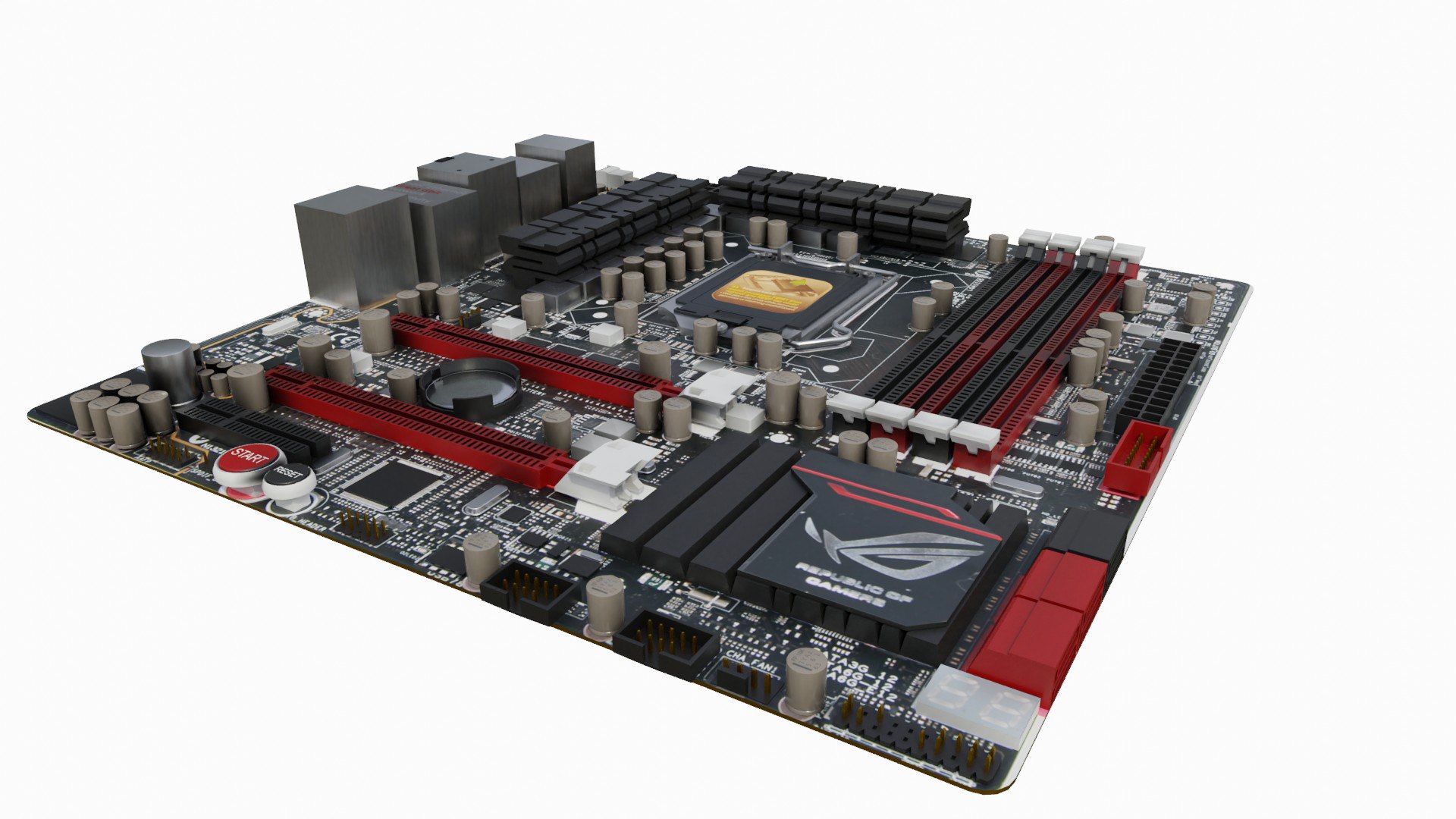 3ds Max Motherboard Circuit Board