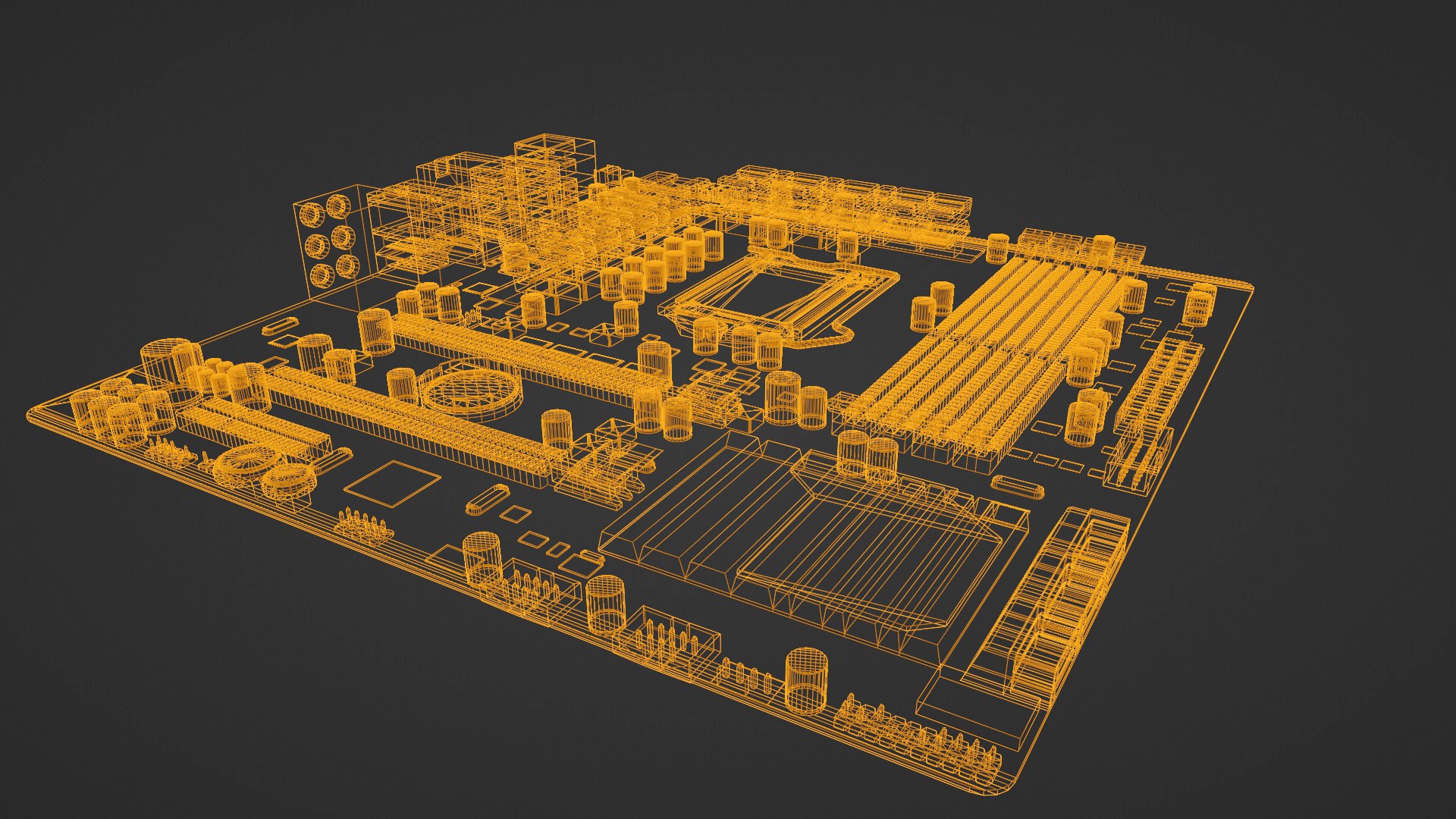 3ds max motherboard circuit board