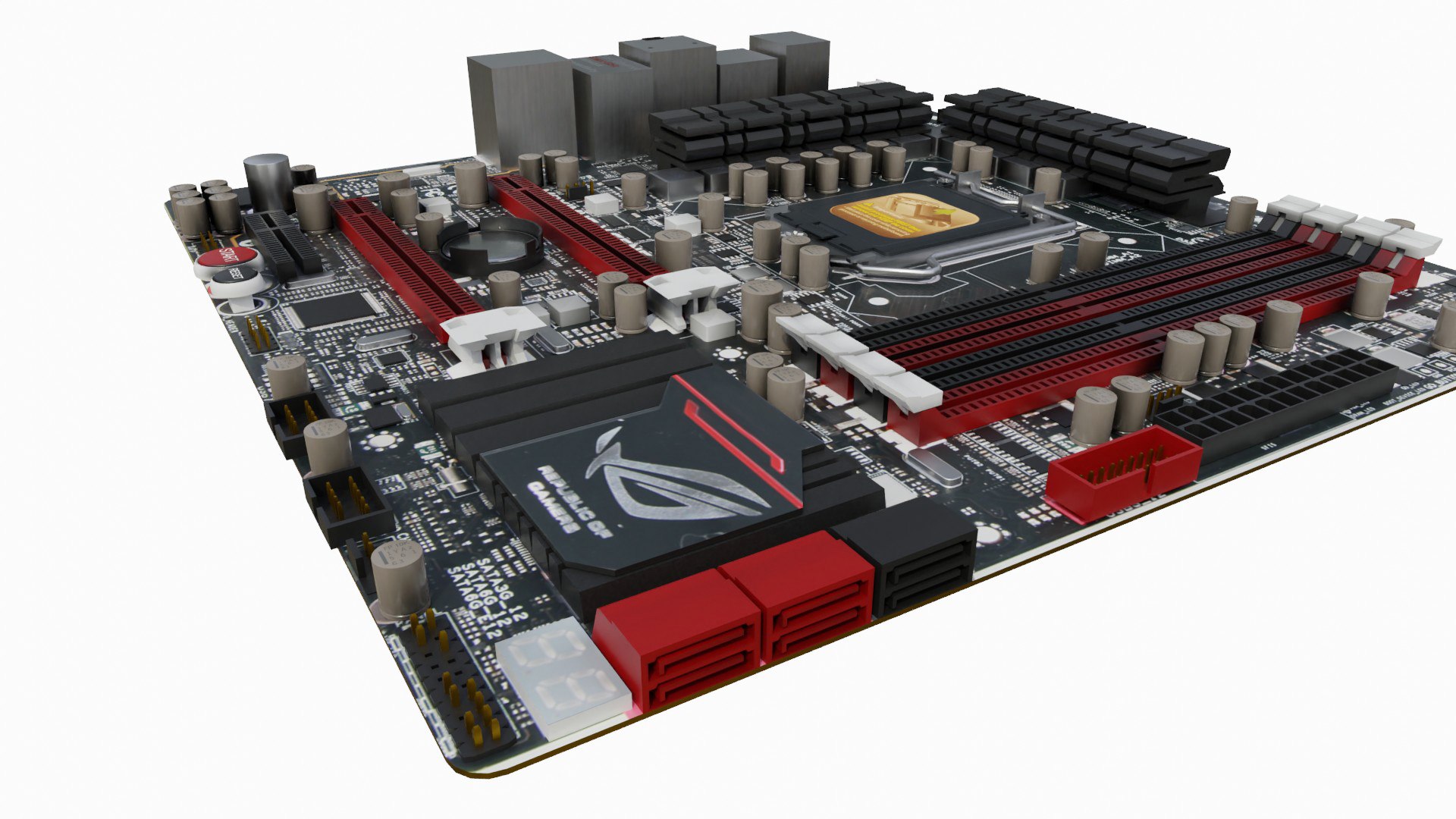 3ds Max Motherboard Circuit Board
