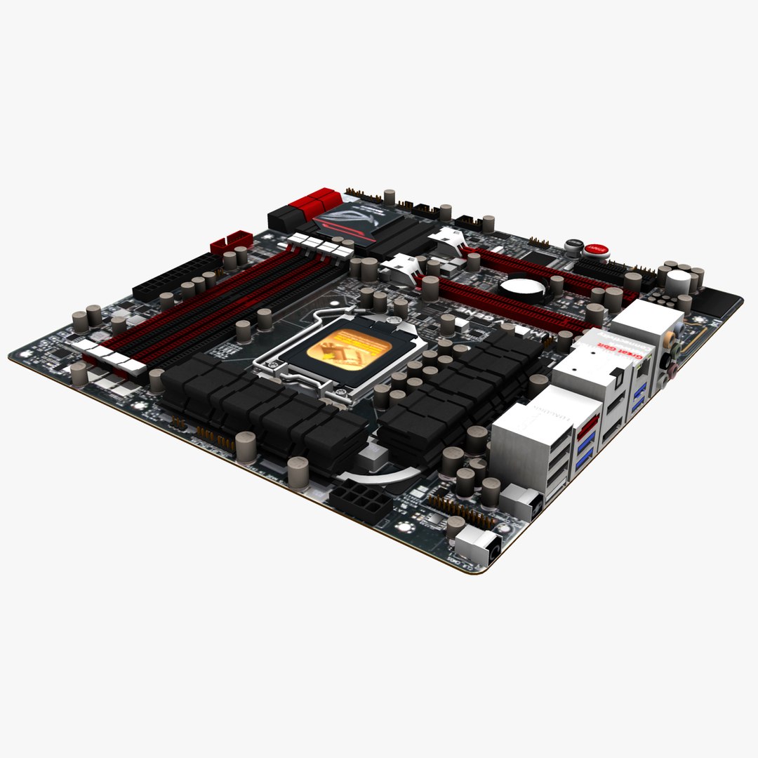 3ds Max Motherboard Circuit Board
