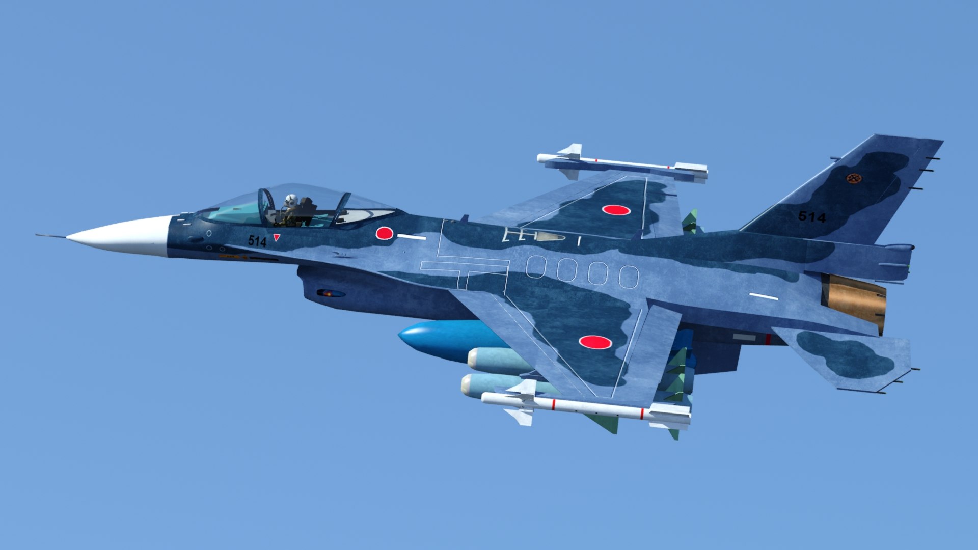 3D Japanese F2 Fighter Jet - TurboSquid 2272208