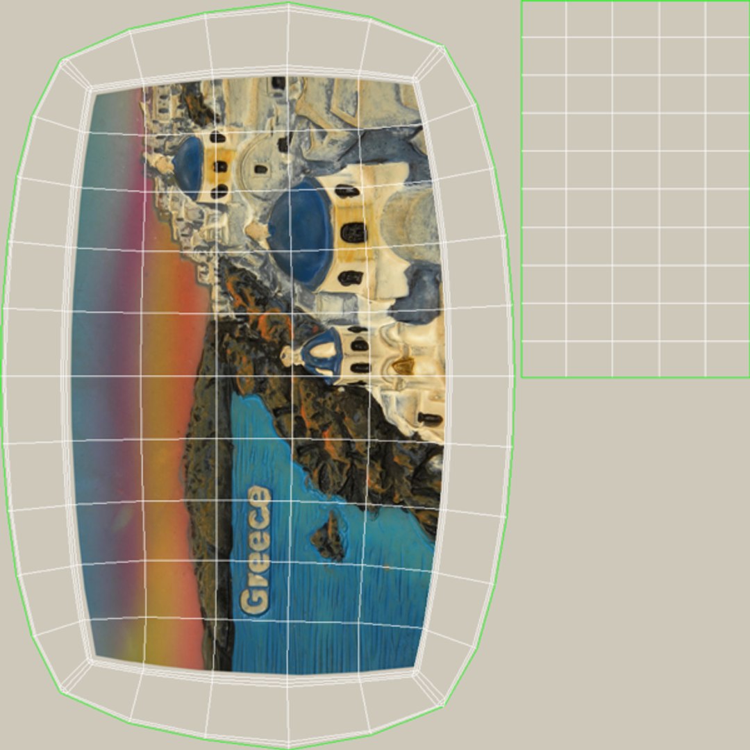 3d greece magnet souvenir model