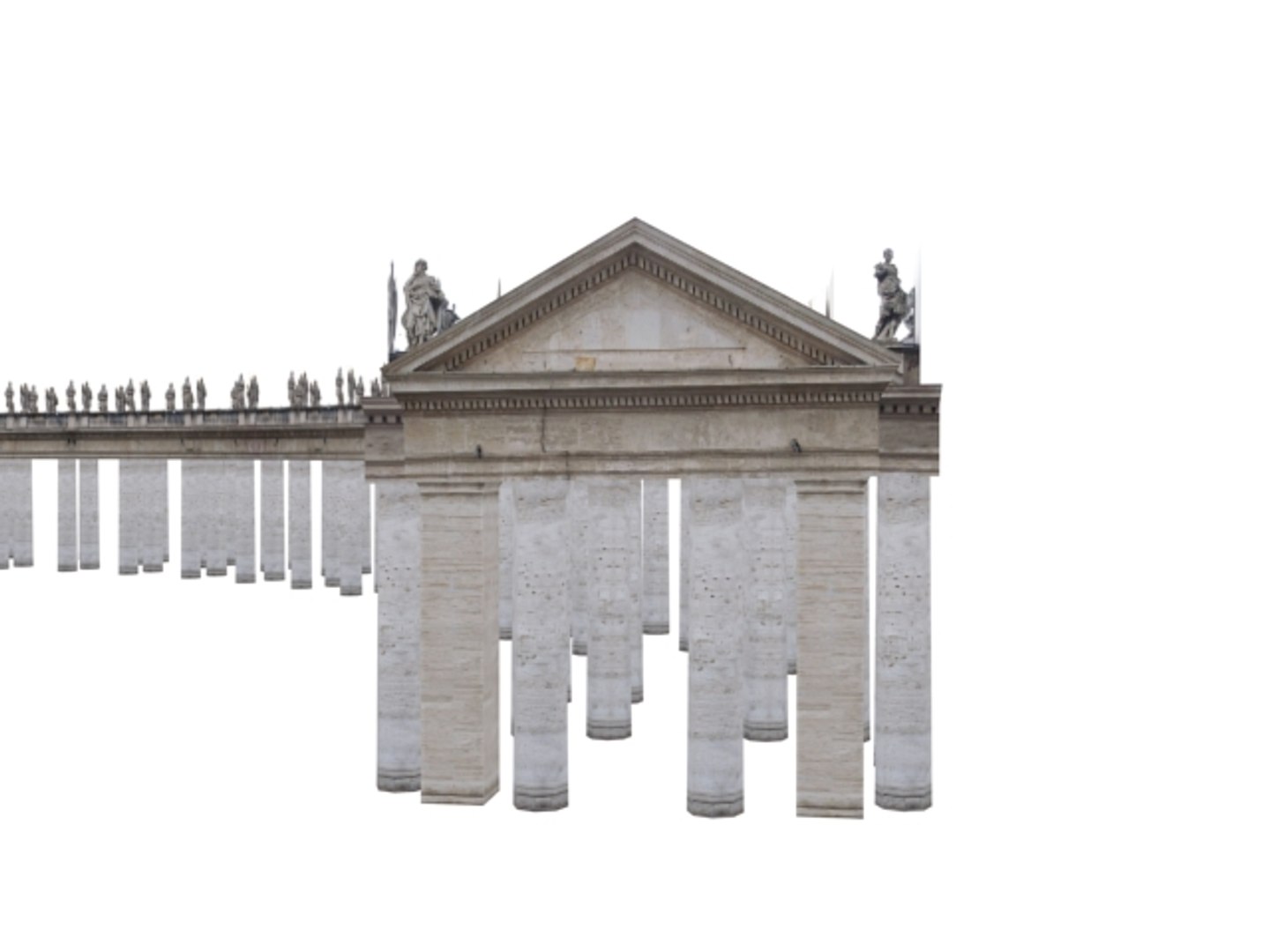 3d Vatican Buildings Fountain Pack Model
