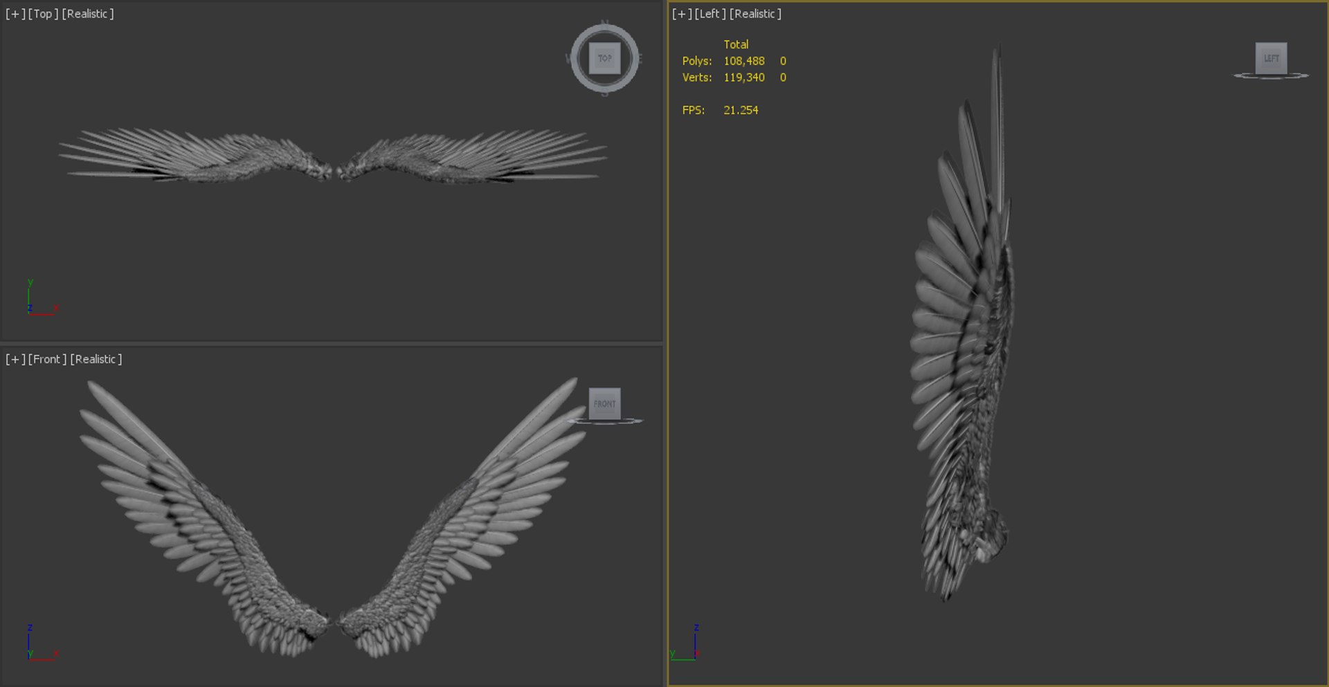3D Realistic Angel Wings Model - TurboSquid 1240260