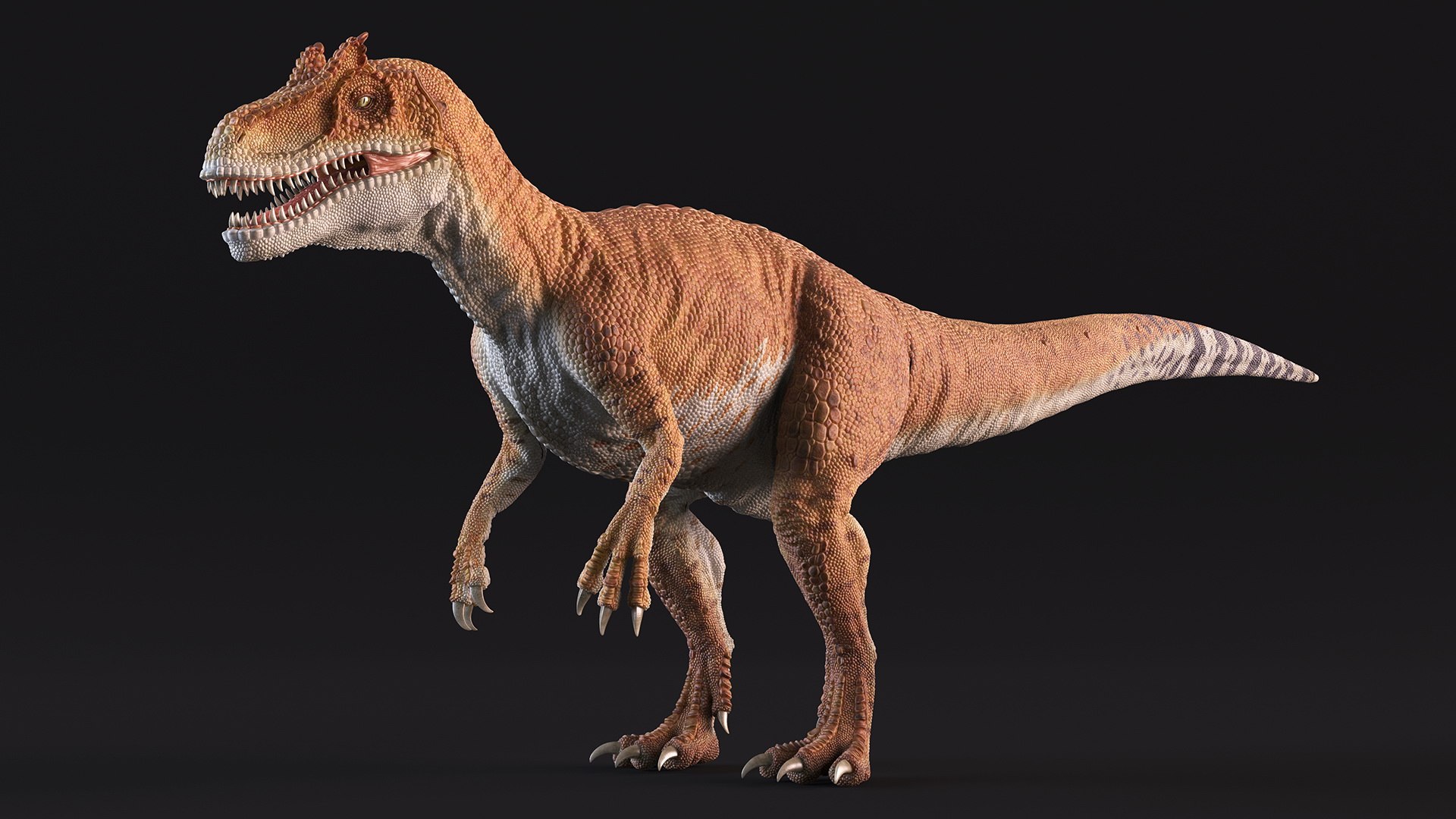 3D Model Allosaurus Yellow Coloring - TurboSquid 2158659