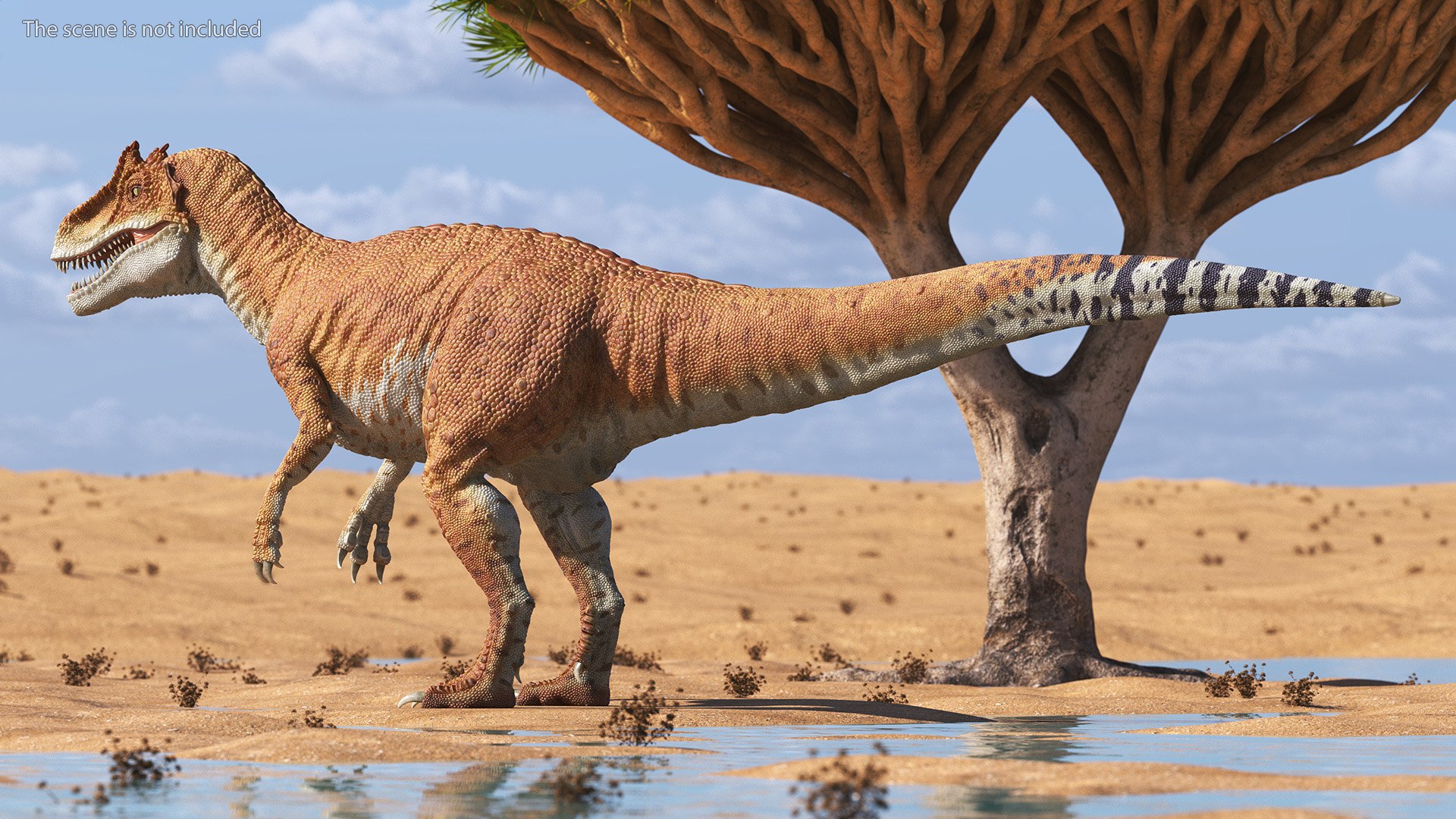 3D Model Allosaurus Yellow Coloring - TurboSquid 2158659