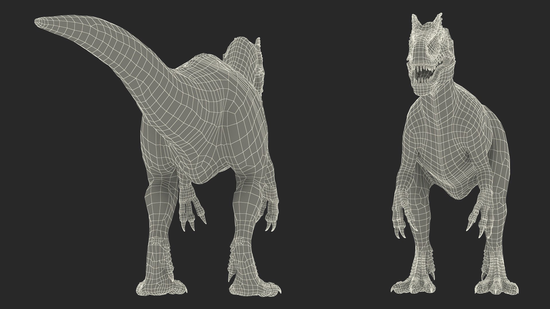 3D Model Allosaurus Yellow Coloring - TurboSquid 2158659