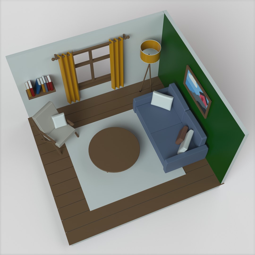 3D Cartoon Room - TurboSquid 1801079