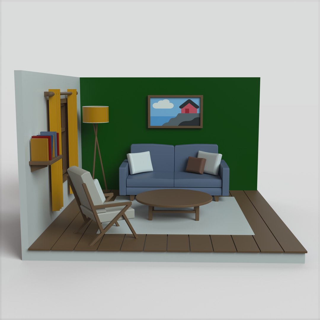 3D Cartoon Room - TurboSquid 1801079
