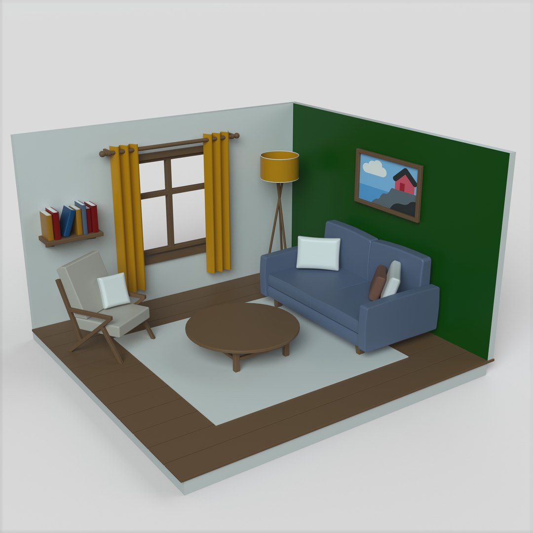 3D Cartoon Room - TurboSquid 1801079