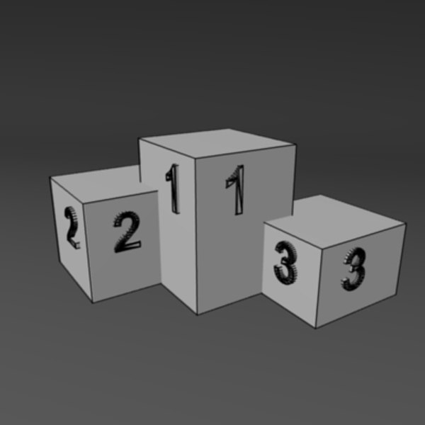 3d obj podium winner win