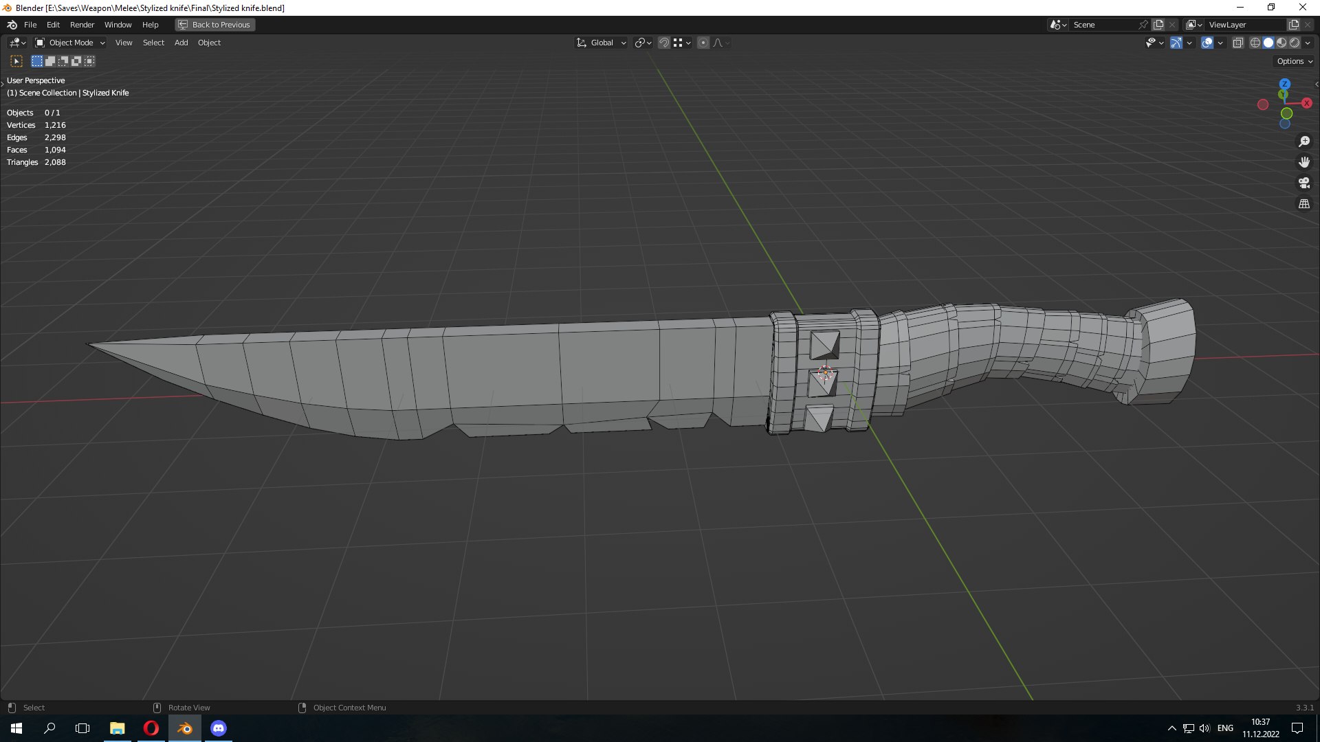Stylized Knife Model - TurboSquid 2083480