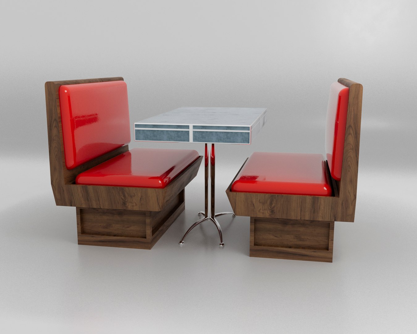 3D American Diner Retro Table - TurboSquid 2052423