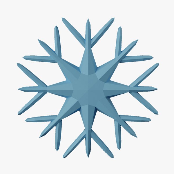 Snowflake Low poly 3D model - TurboSquid 1994851