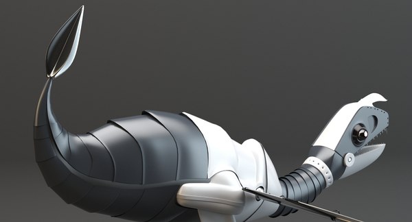 low-poly robot dinosaur 3d max