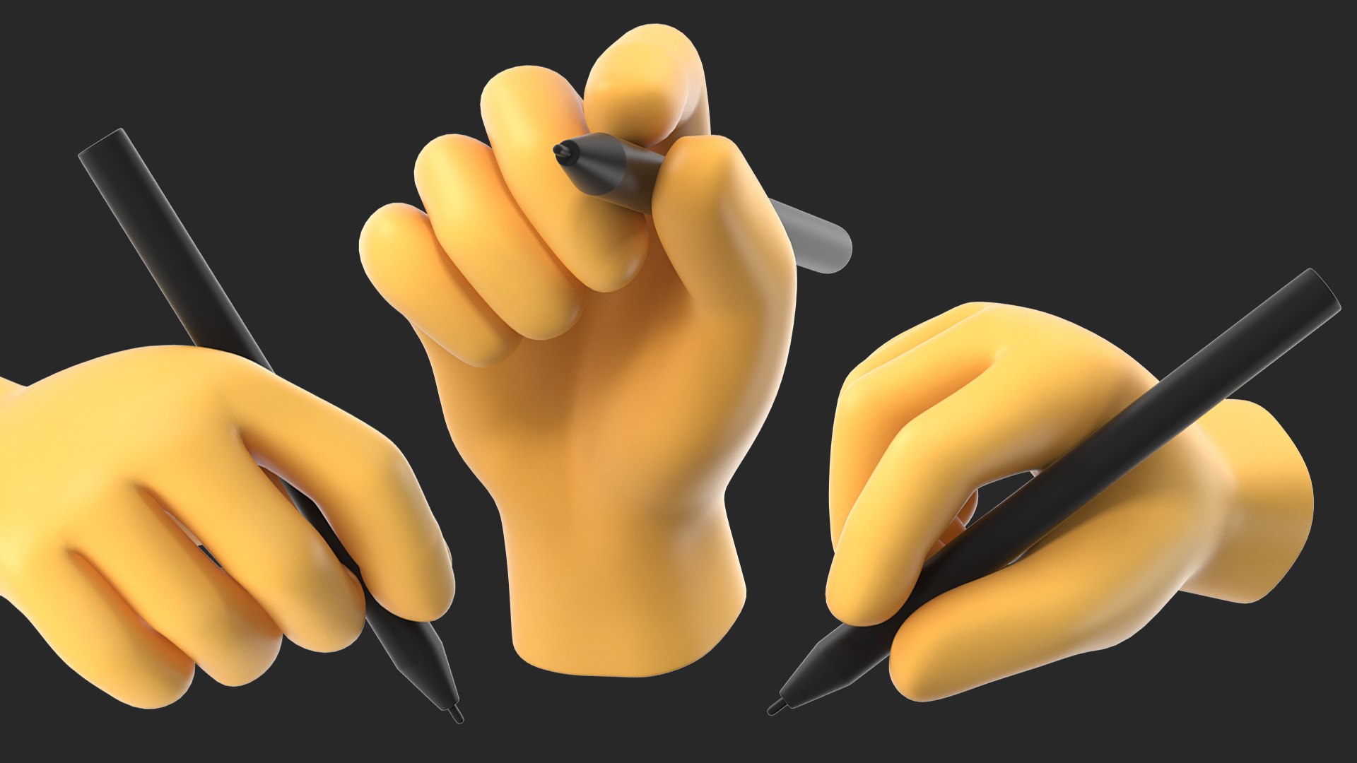 Writing Hand Emoji 3D - TurboSquid 1549658