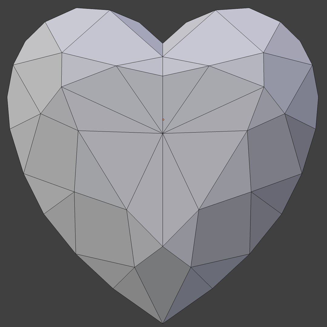3d Heart Cut Diamond Model