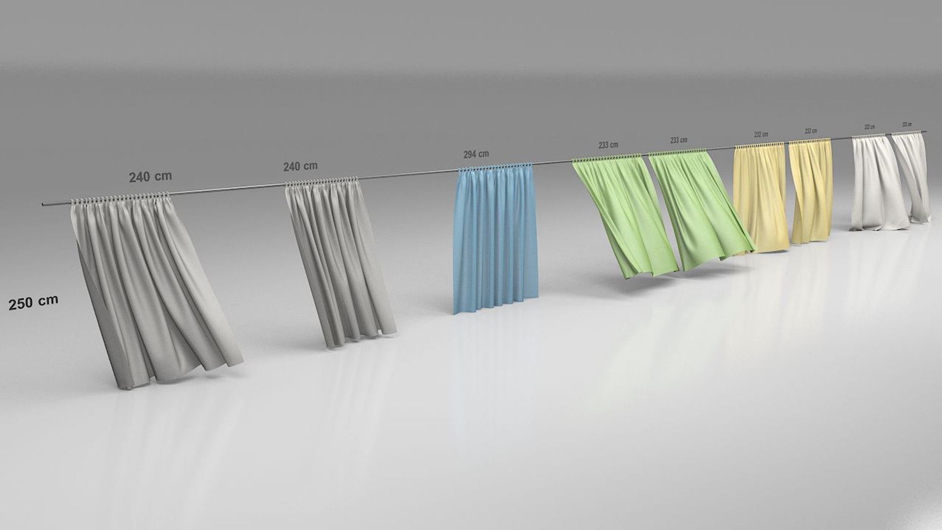Curtains animation 3D model - TurboSquid 1312397