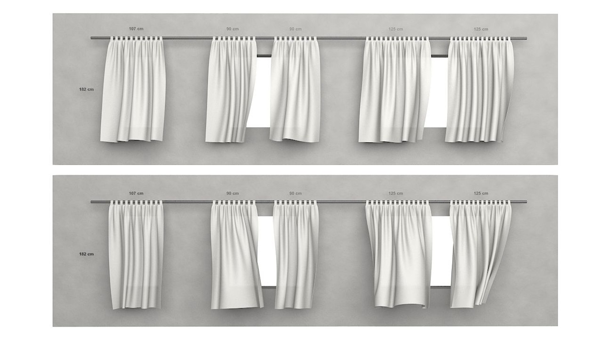 Curtains animation 3D model - TurboSquid 1312397