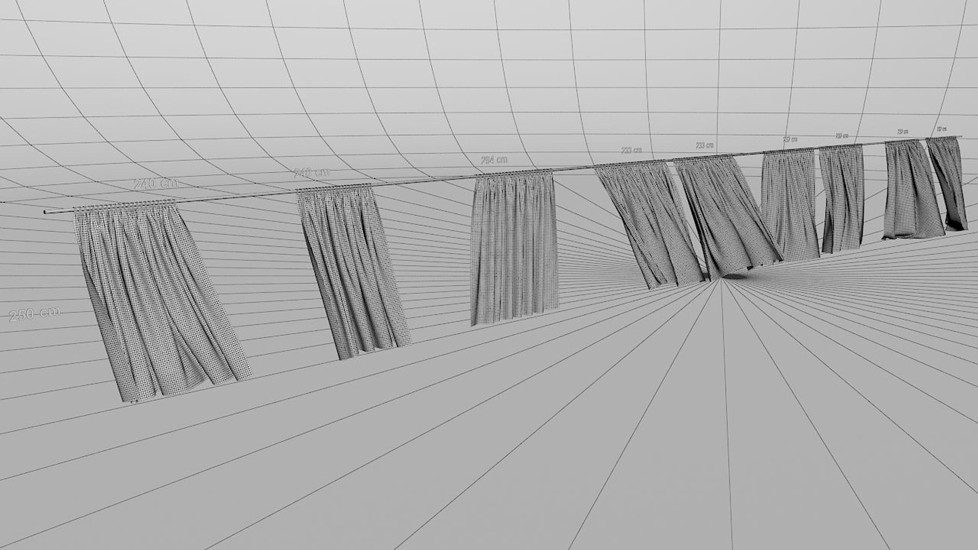 Curtains animation 3D model - TurboSquid 1312397