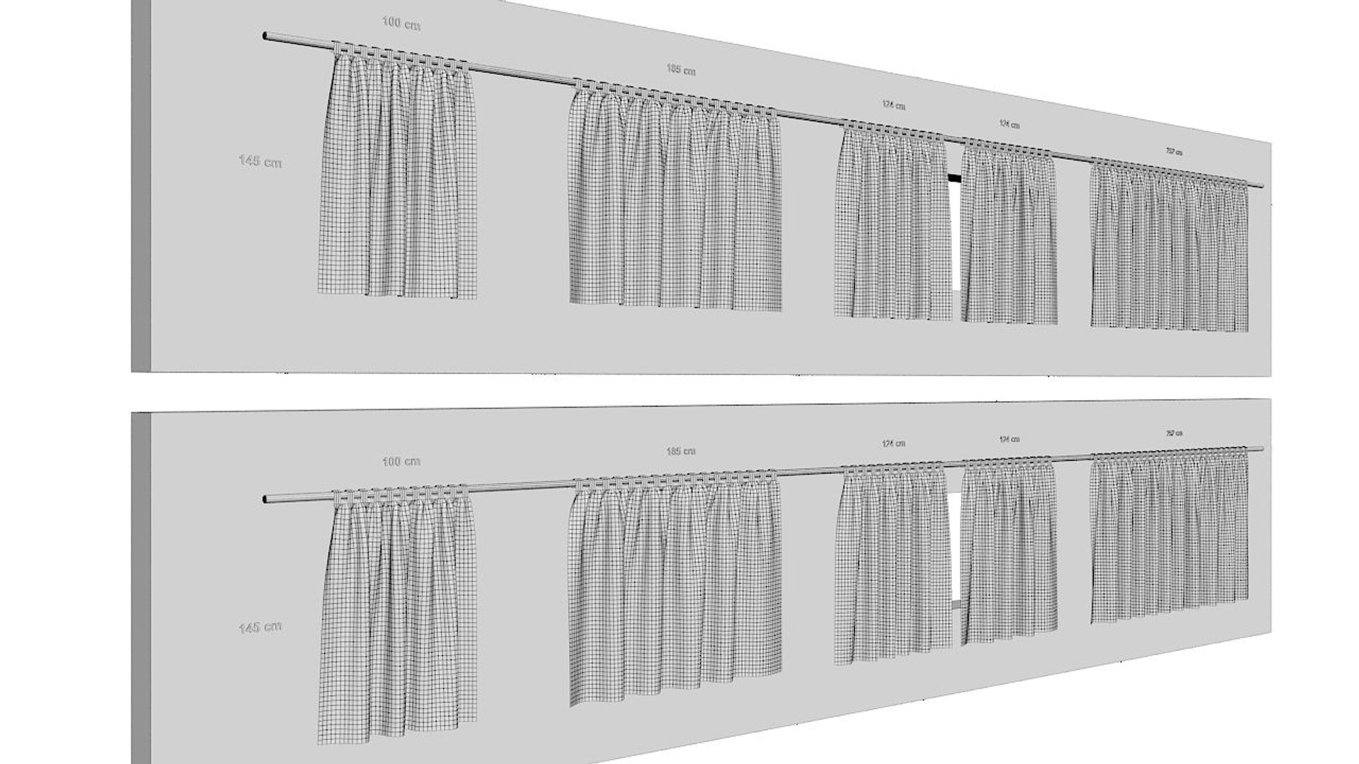 Curtains animation 3D model - TurboSquid 1312397