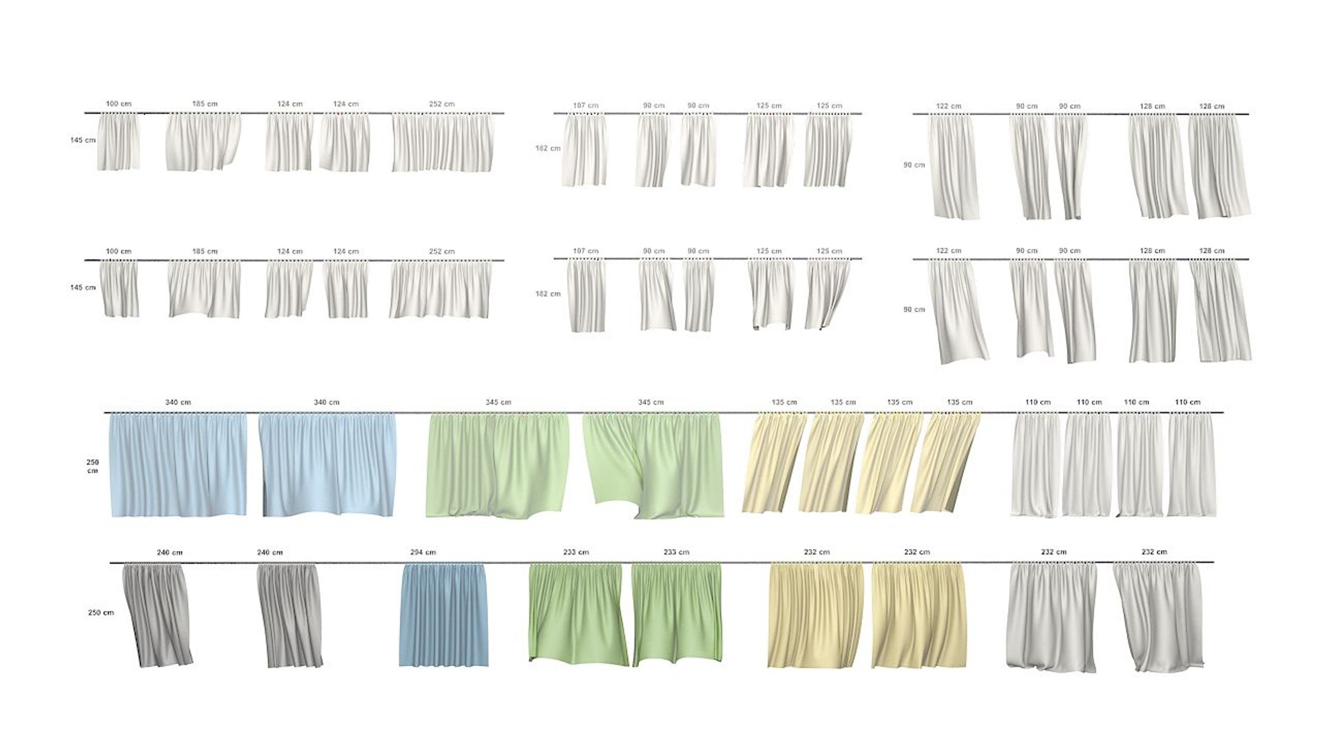 Curtains animation 3D model - TurboSquid 1312397