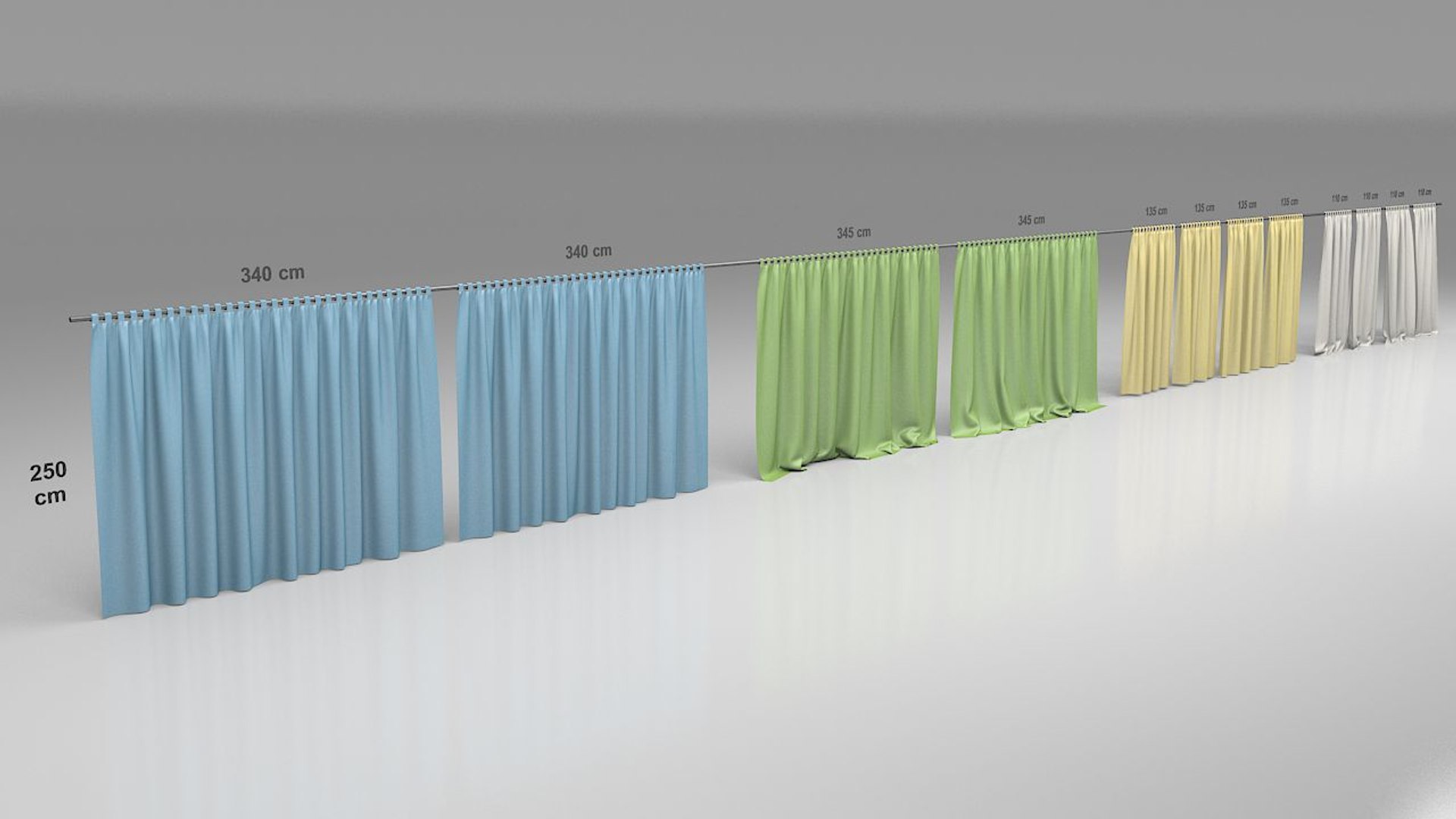 Curtains animation 3D model - TurboSquid 1312397