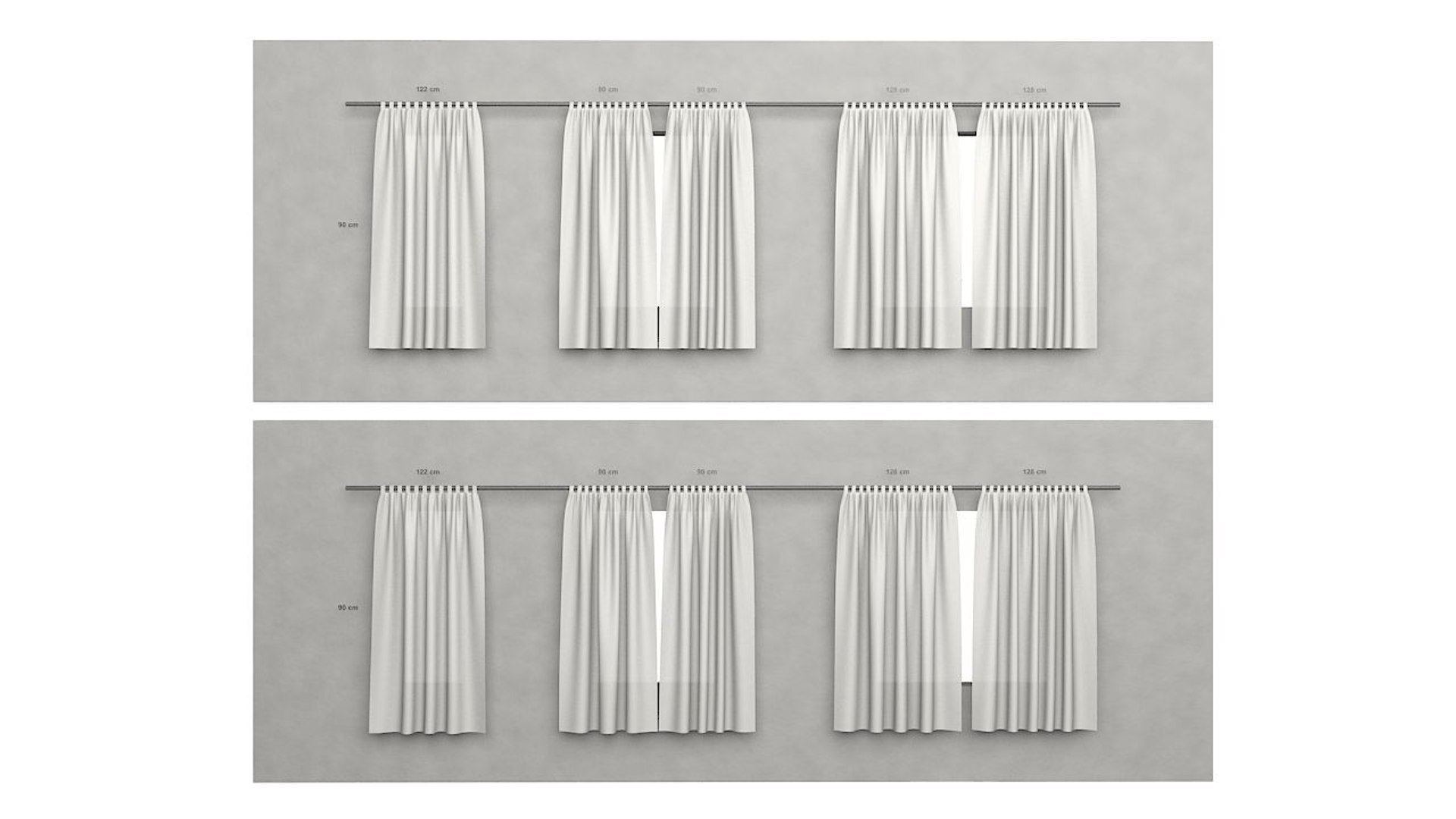Curtains animation 3D model - TurboSquid 1312397