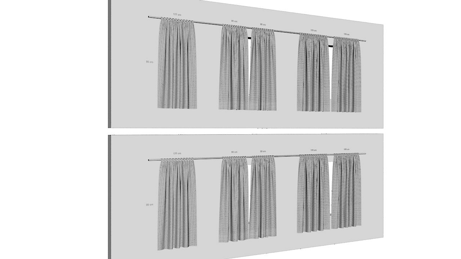 Curtains animation 3D model - TurboSquid 1312397
