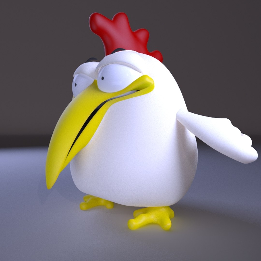 Chicken cartoon 3D model - TurboSquid 1585284