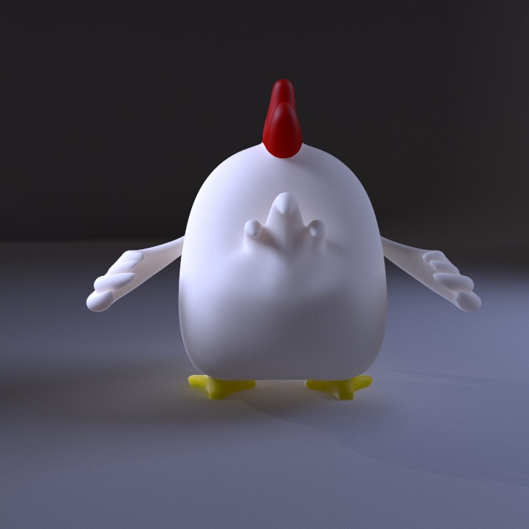 Chicken cartoon 3D model - TurboSquid 1585284